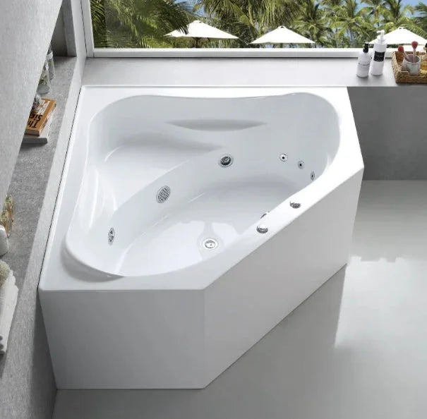 BROADWAY FS53 CORNER SPA BATHTUB – 1290MM & 1490MM | ACRYLIC 12-JETS H